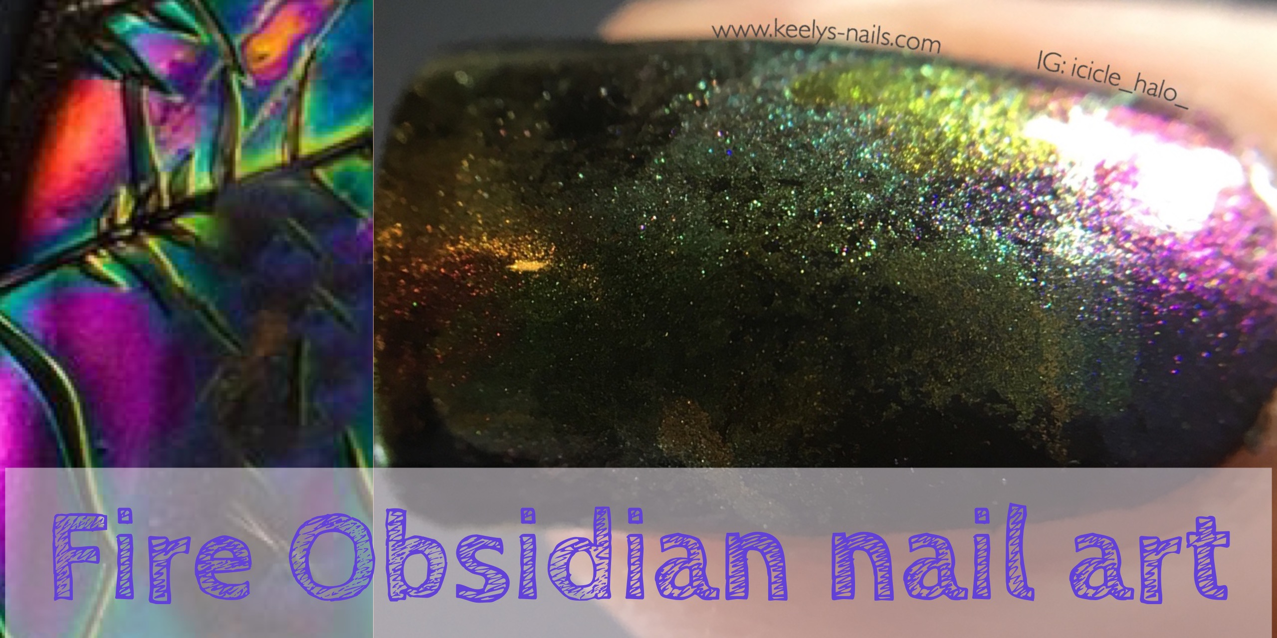 Fire Obsidian nail art - Keely's Nails