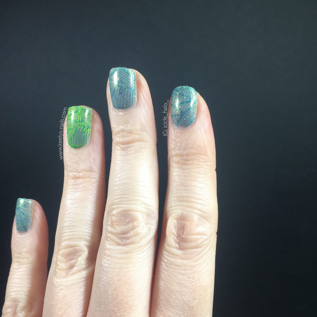 Leaf Print nail art ready for spring - Keely's Nails