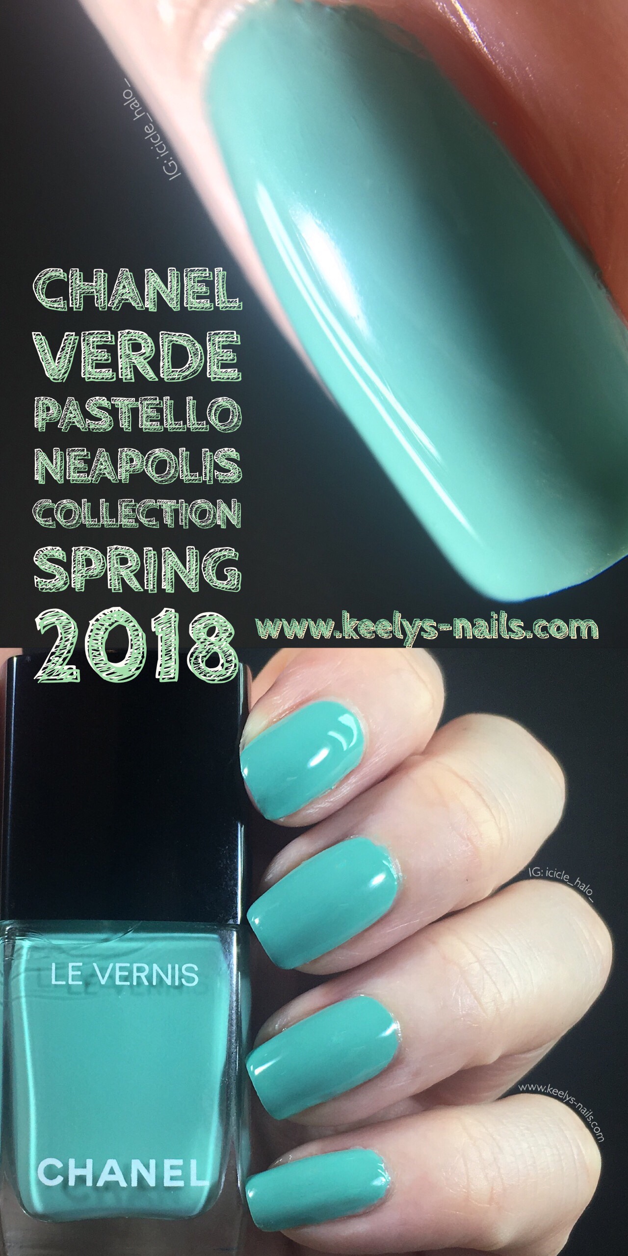 Chanel Verde Pastello swatch Neapolis Spring 2018 - Keely's Nails